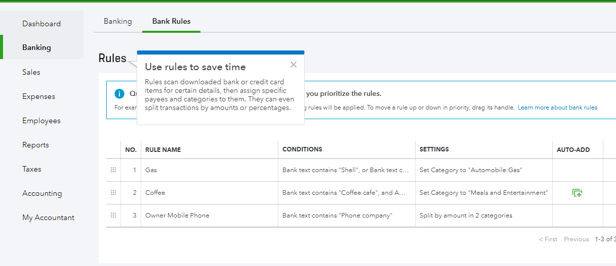 How to make bank rules in Quickbooks - Meru Accounting