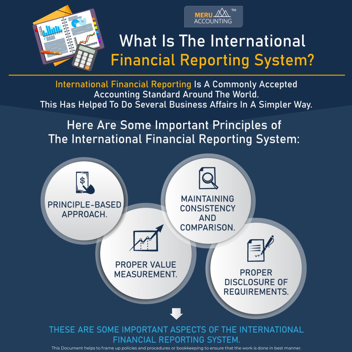 What is an international financial reporting system?